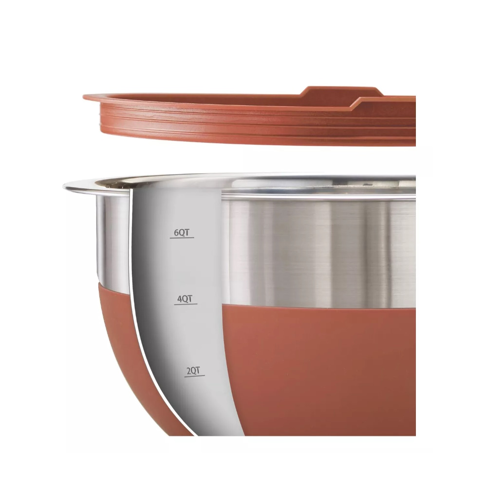 Juego de Bowls 10 pzas Acero Inox Silicon Rosa Tramontina