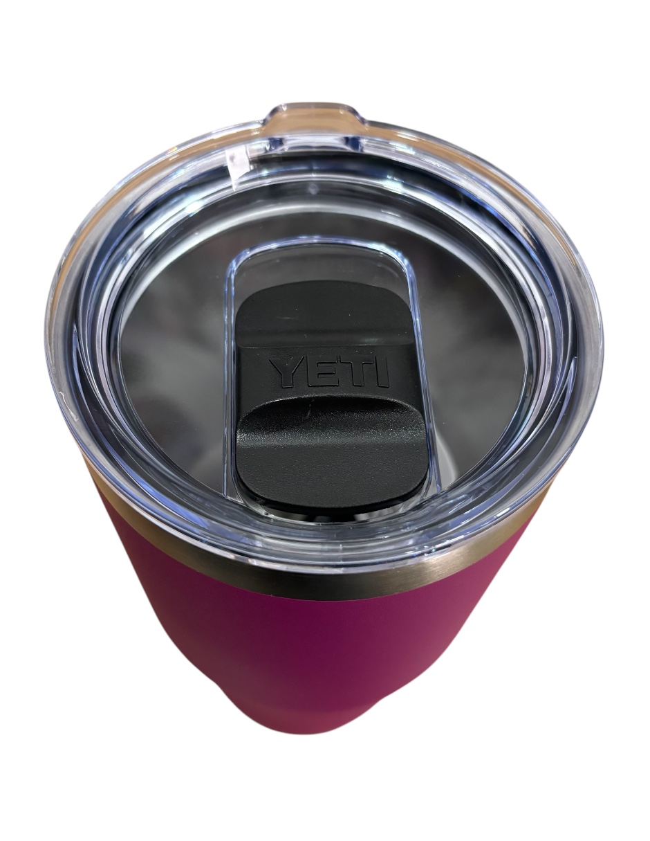 Termo de acero inoxidable Yeti Rambler color morado de 30 onzas