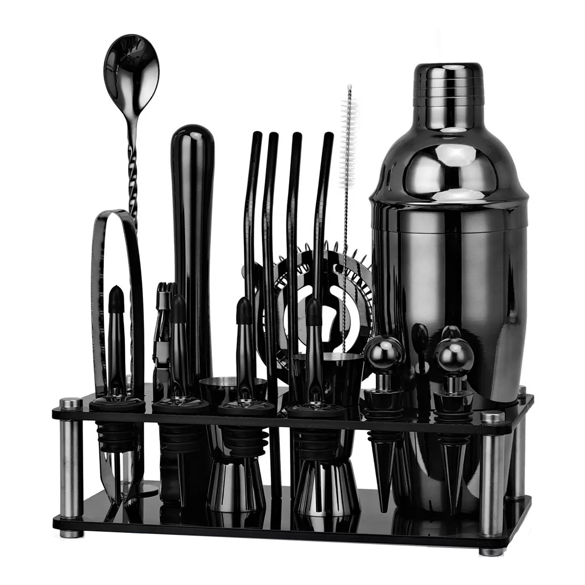 750ml Kit De Cocteleria 20 Piezas Shaker Cocktail Bar Set