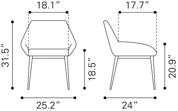 Silla de Comedor Maxine Blanco - Kessa