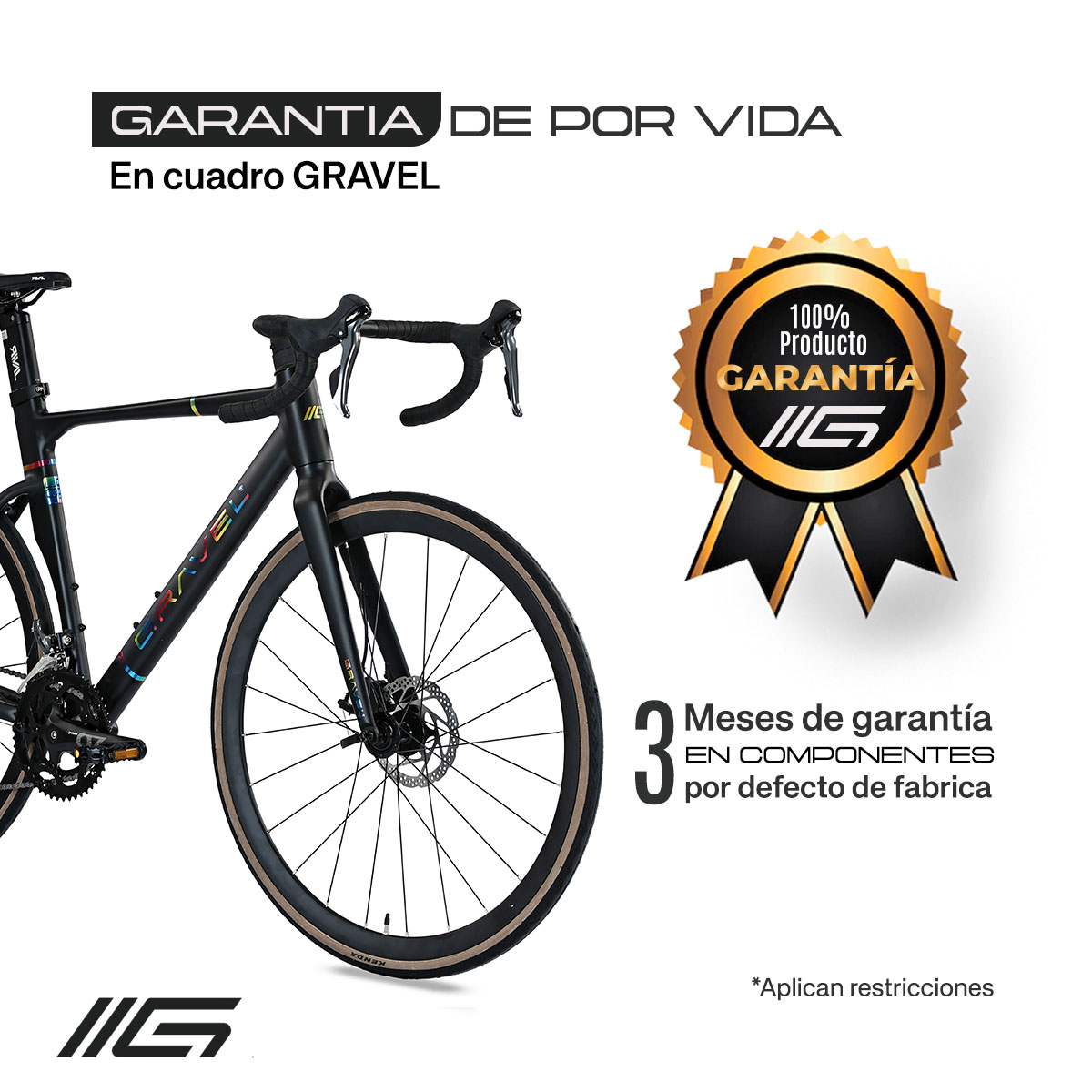 Bicicleta Gravel De Ruta LOOP R700*C, 16V, SHIMANO CLARIS Negro Cuadro ...