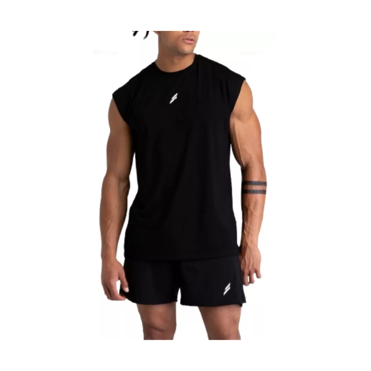 Playeras Gym Sin Mangas Hombre Deportiva Color:Negro Talla L
