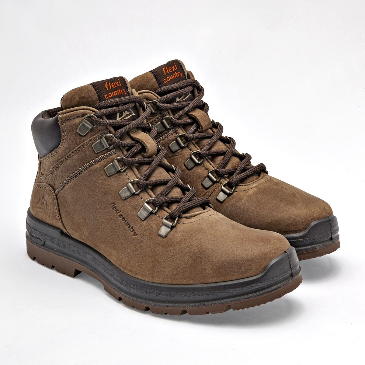 Flexi Botin Contry en Piel Mujer Tacon 4cn Tubo 9cm Color Cafe E9