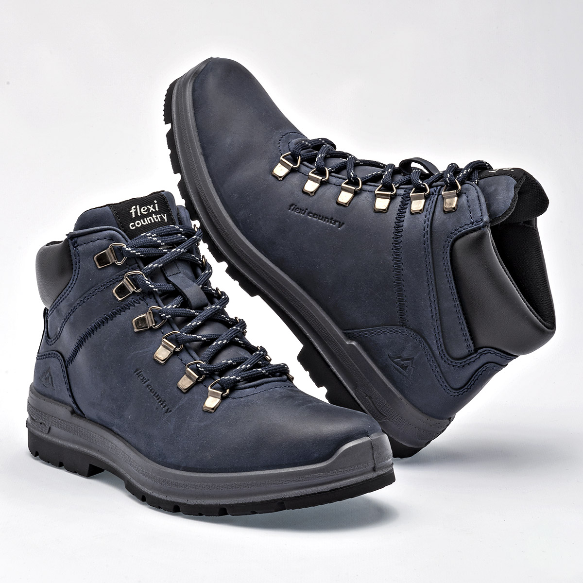 Flexi Botin Contry en Piel Mujer Tacon 4 Tubo 9cm Color Marino E9