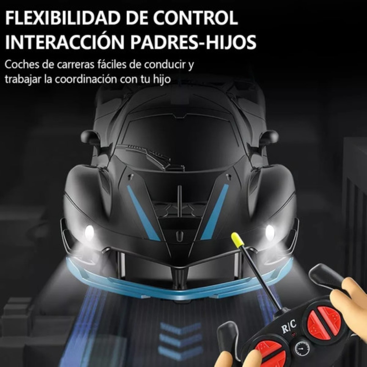 Carrito De Control Remoto Recargable Negro