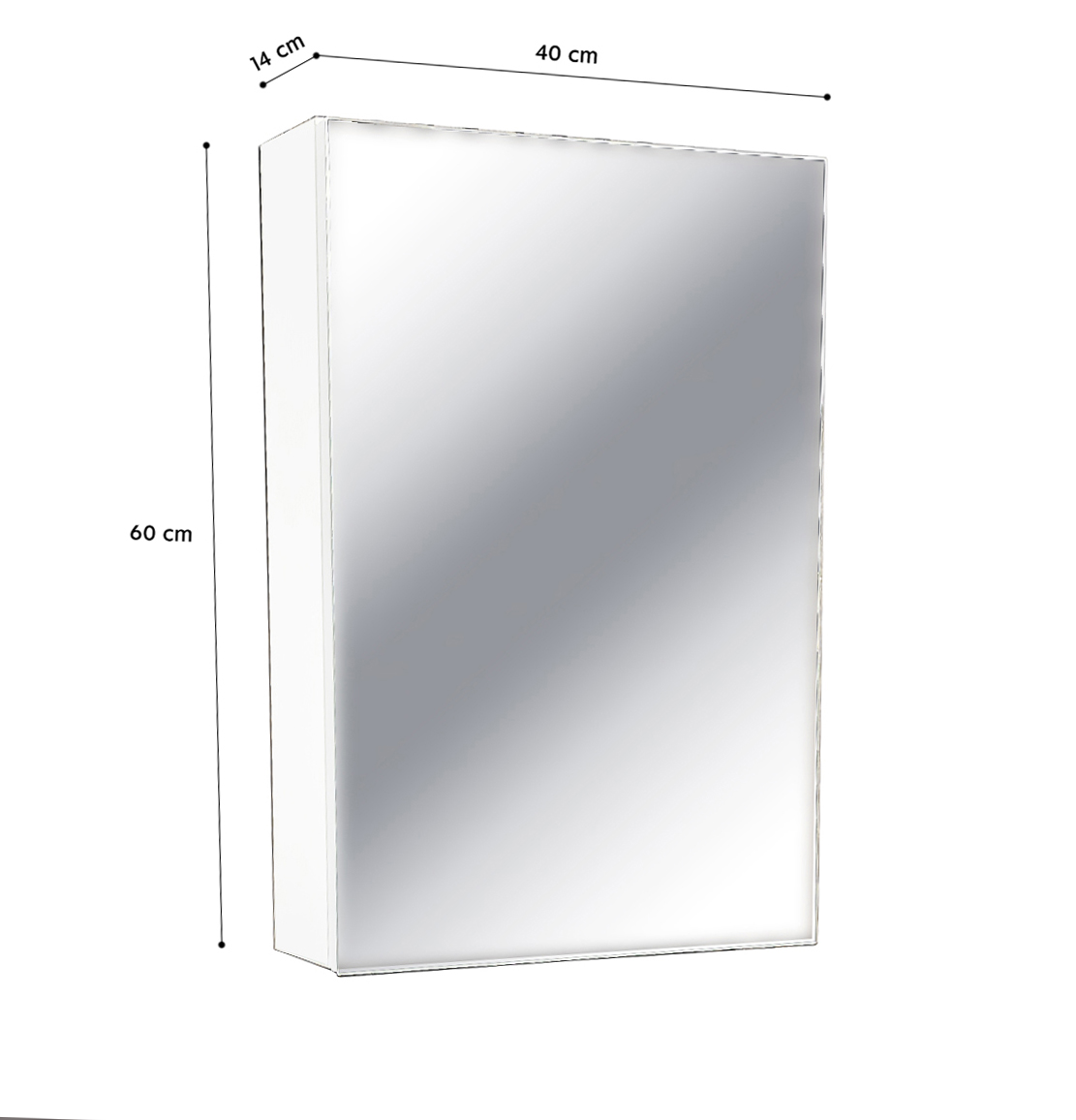 Esatto® Espejo botiquin de baño 3 nichos 60 x 40 x14 cms blanco ...