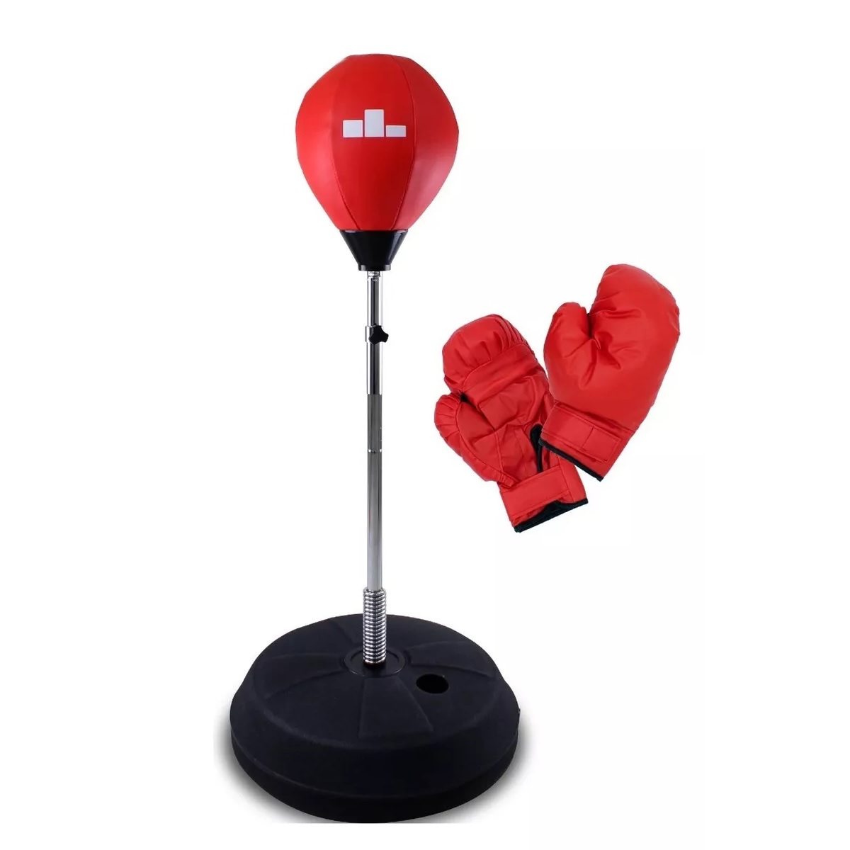 Pera Saco Boxeo Con Base + Guantes De Box + Bomba Box Pro