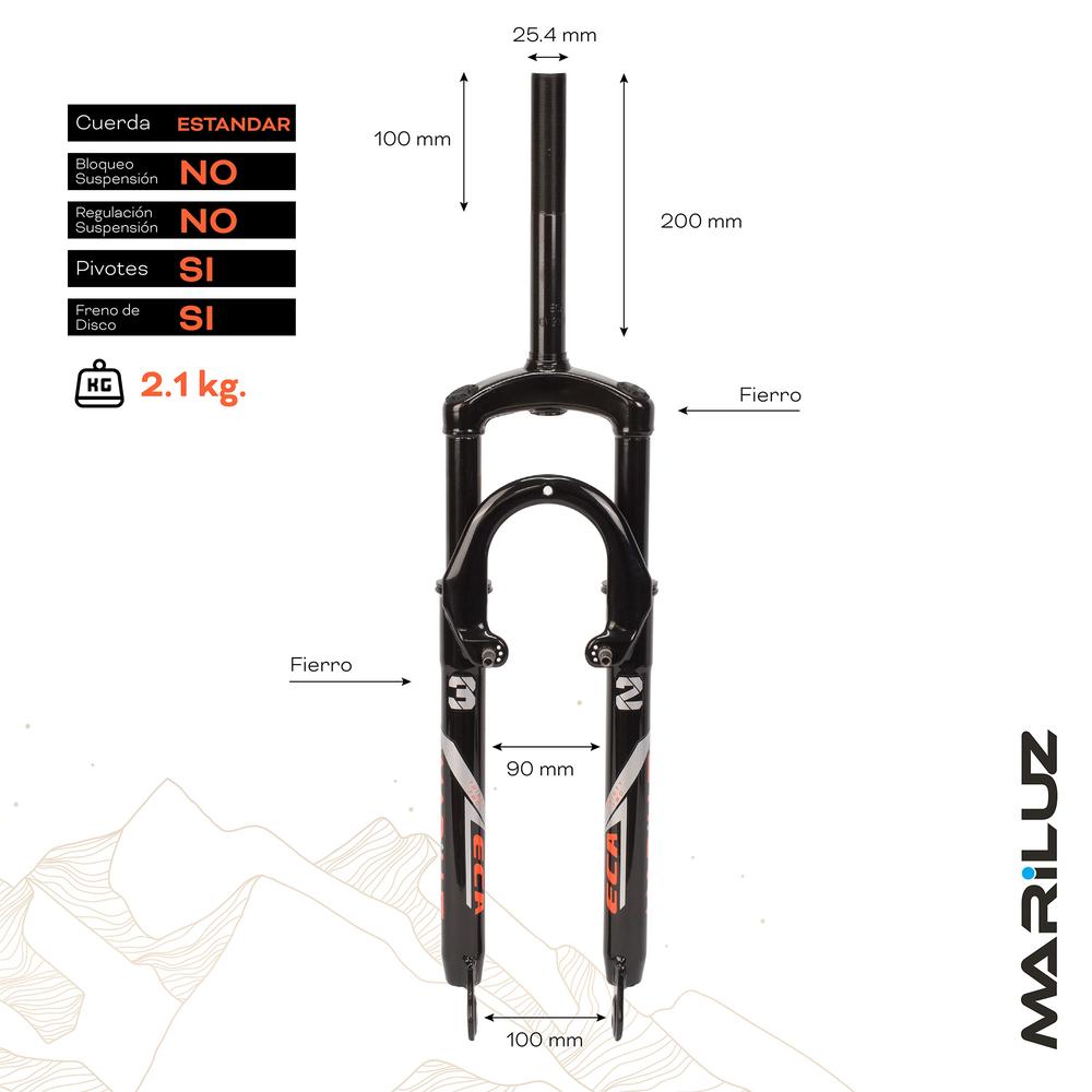 Tijera bicicleta R29 freno disco/V-Brake Suspension Mariluz
