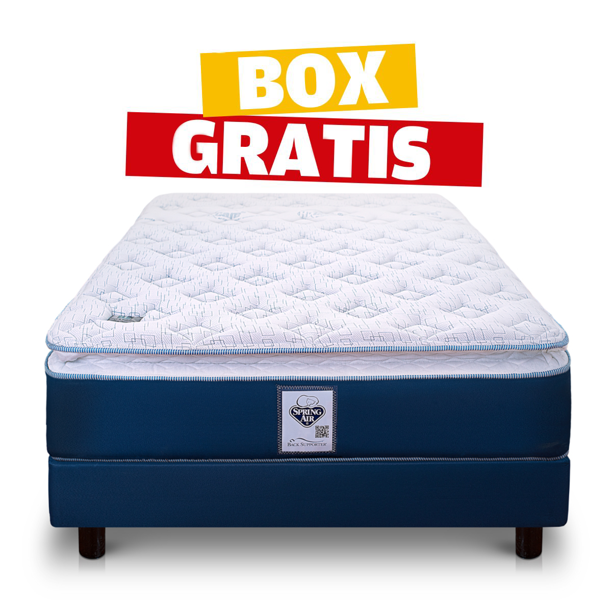Colchon y Box Ambar Spring Air - Queen Size