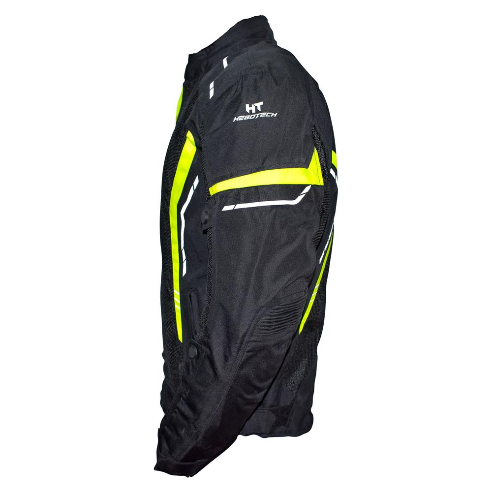 Chamarra para motociclista talla L Jacket mesh black yellow hebotech