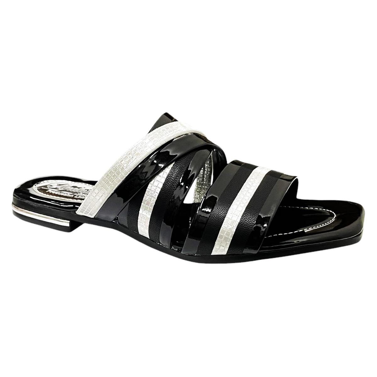 Sandalias Negras Casual de Piso Mujer negro Andarina Playa