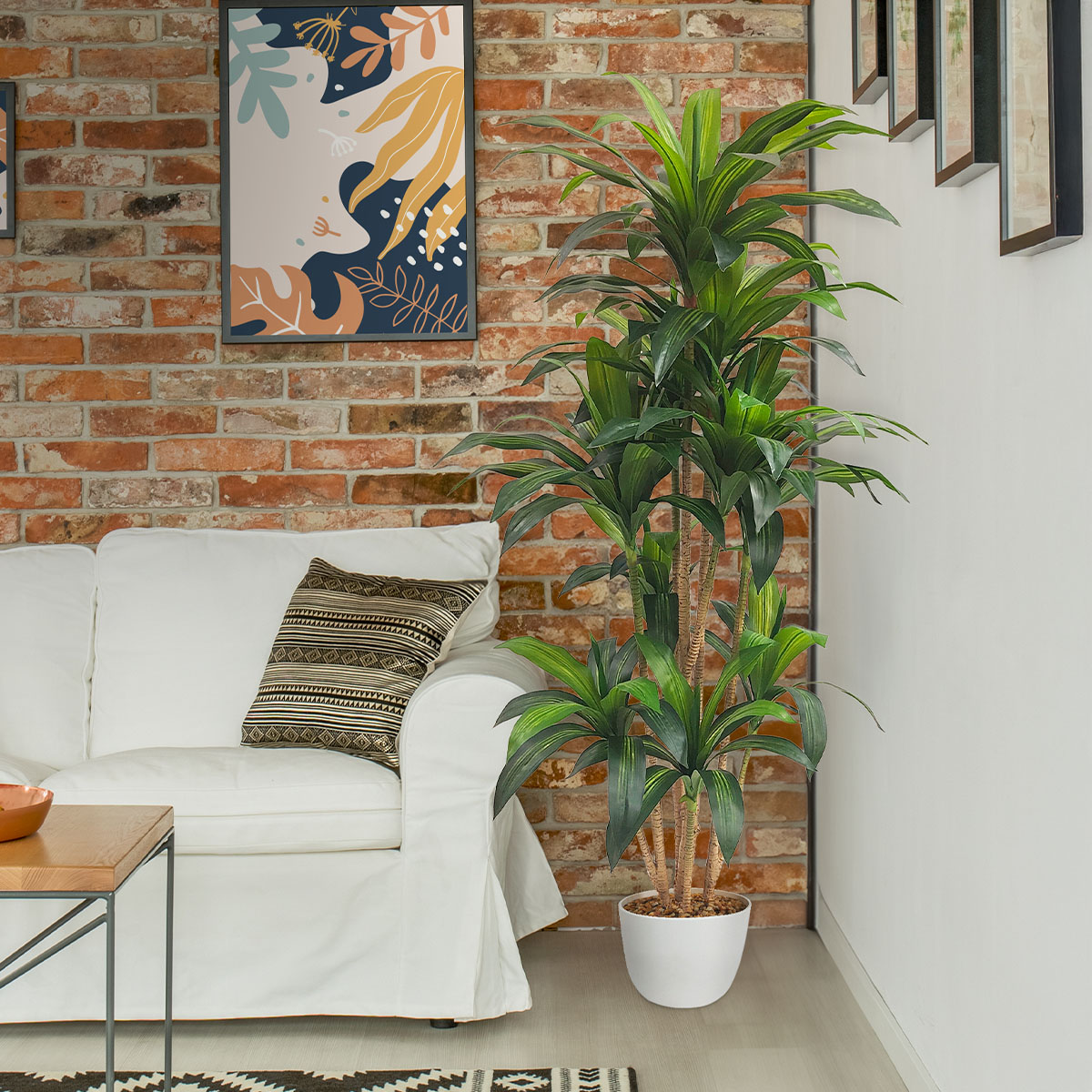 Planta artificial decorativa moderna con maceta Dracaena Palo de Brasil ...