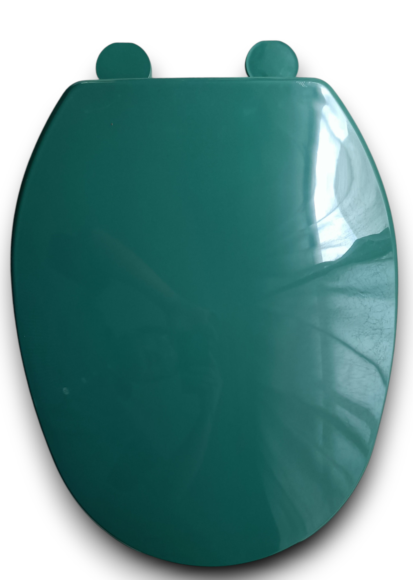 Asiento Sanitario Alargado Verde Oscuro Bisagras Ajustables