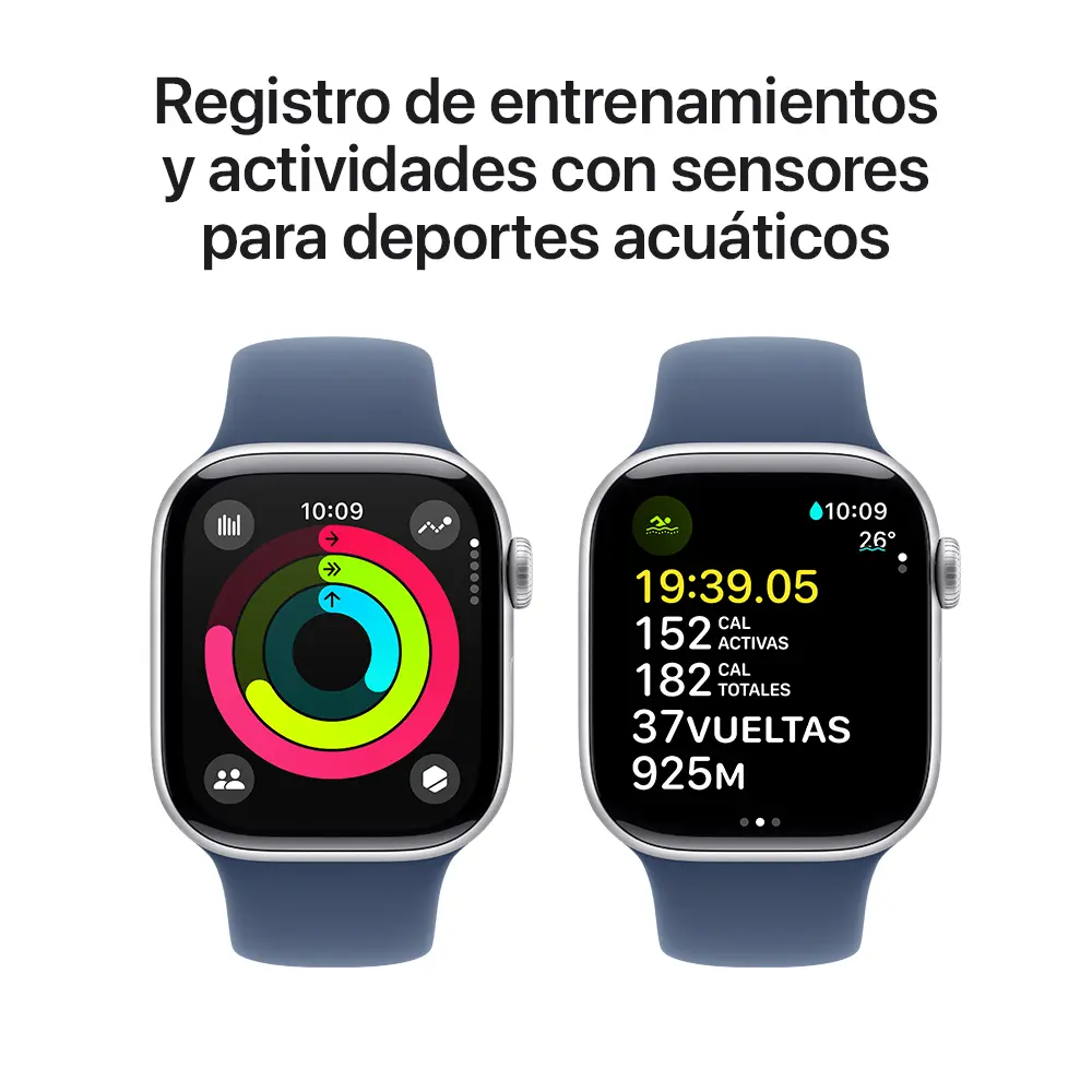 Apple Watch S10 (GPS) Caja de aluminio plata 42mm con correa deportiva ...