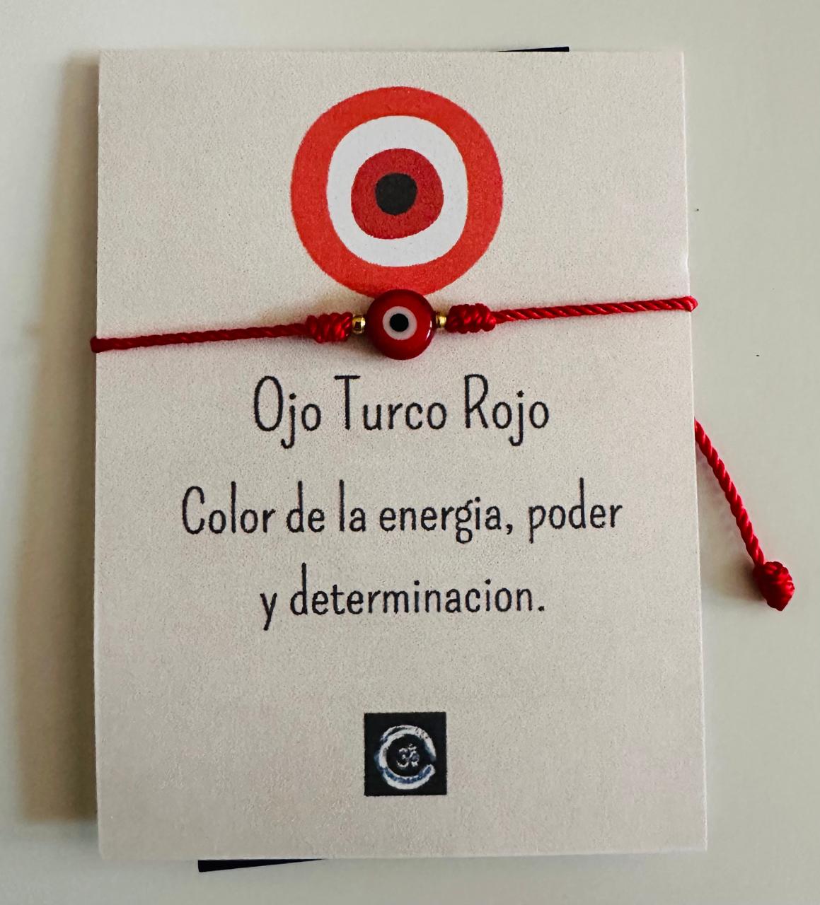 Pulsera Ojo Turco Hilo Rojo y/o Azul, Amuleto, protección contra mal de ...