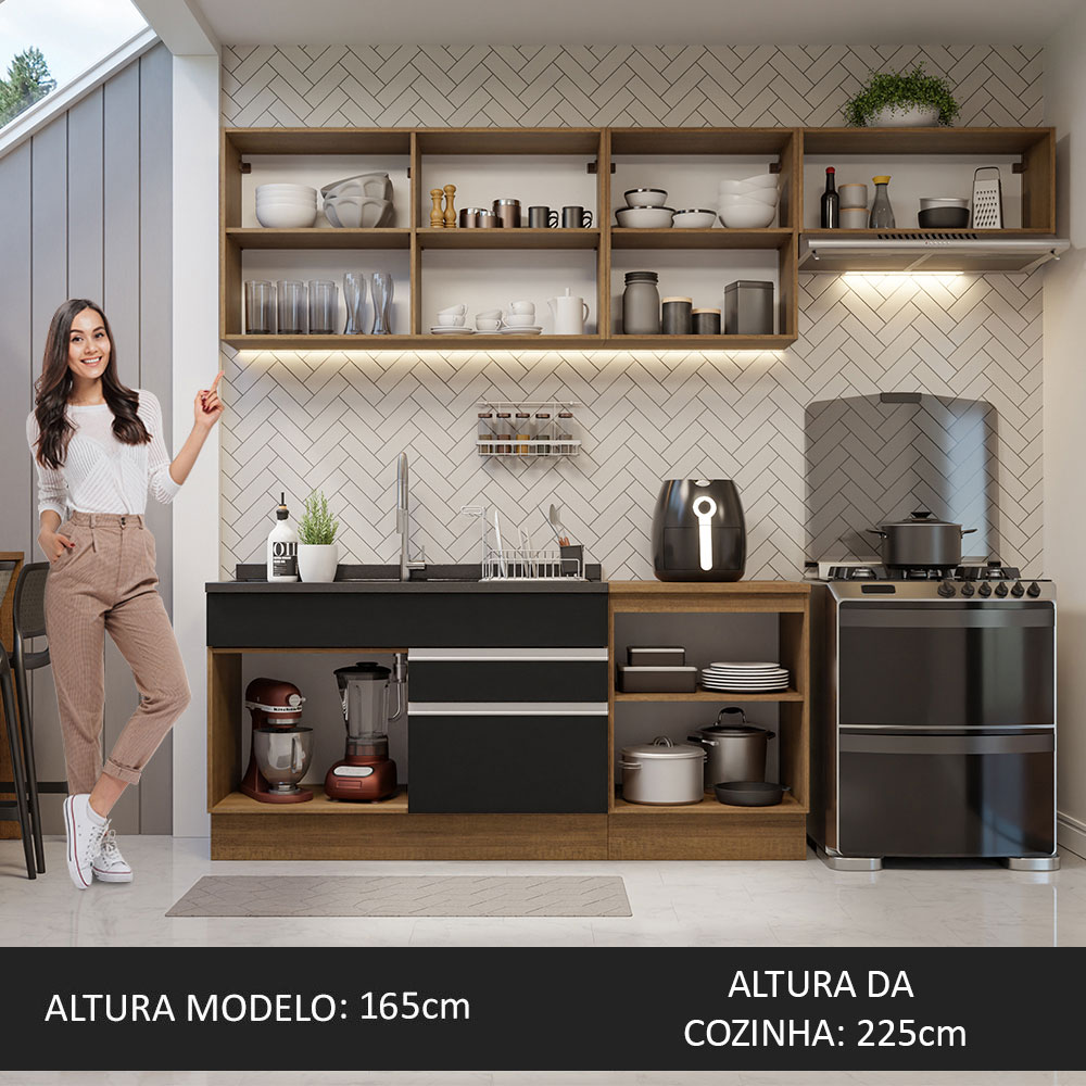 Cocina Integral Completa Modular Madesa Glamy 260cm MN 03