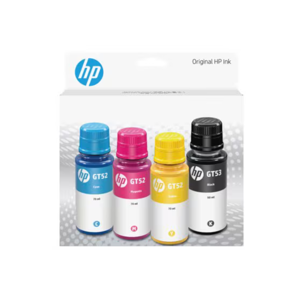 Kit de 4 Botellas de Tintas HP GT53 y CT52, Color Negro, Cian, Magenta ...