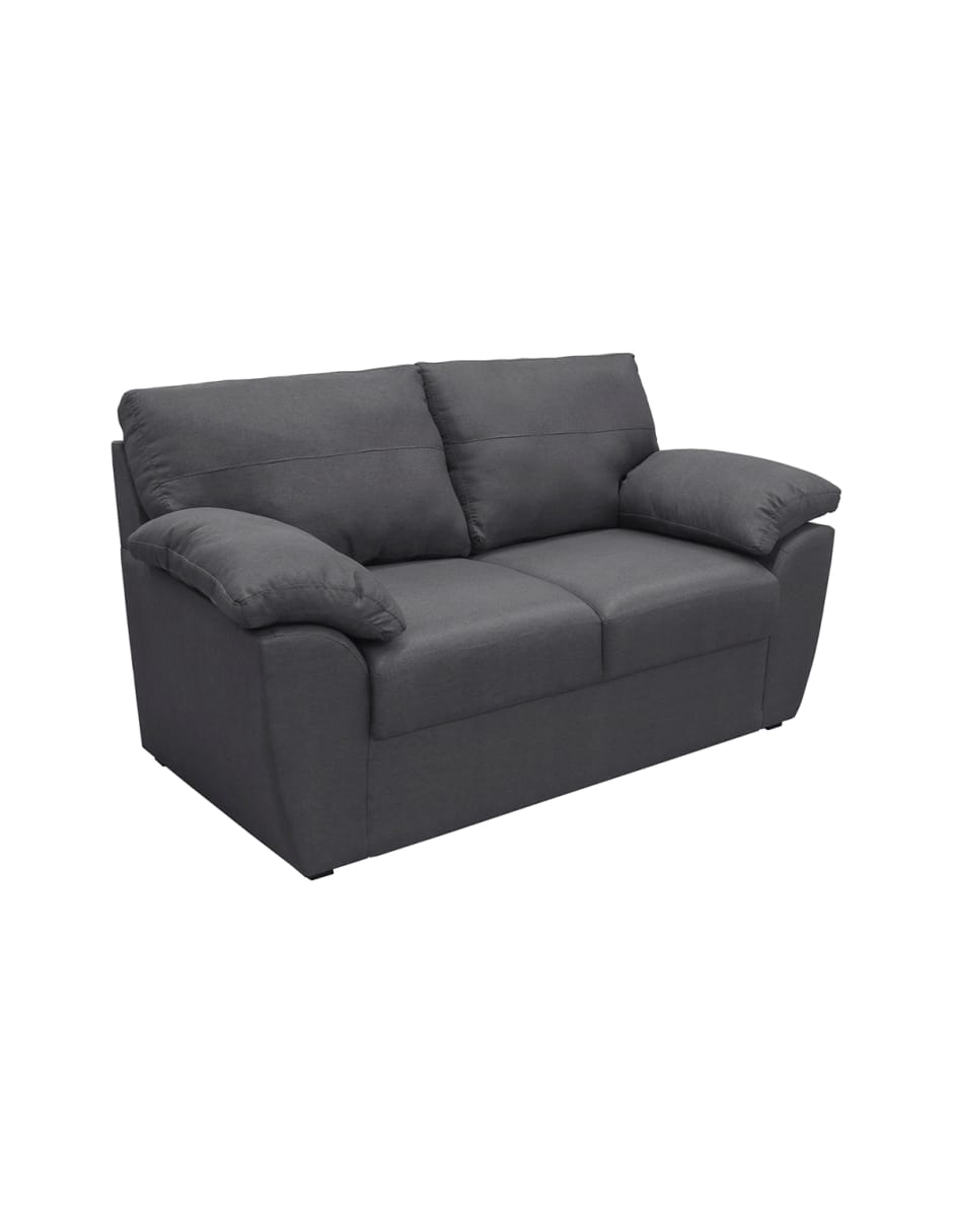 Sofá Love Seat 2 Plazas Sefora Tapizado Linato Color Gris