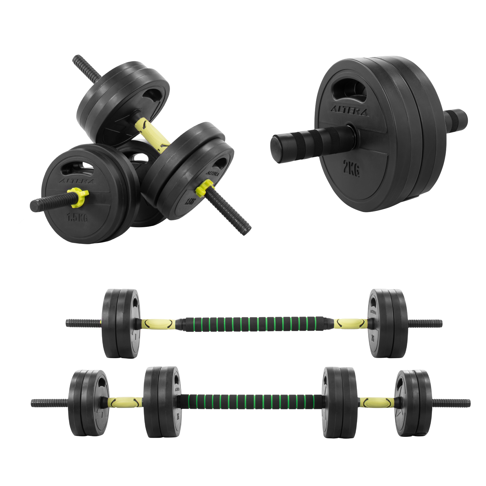 Set De Mancuernas Ajustables 15 Kg Para Ejercicio Gym Altera