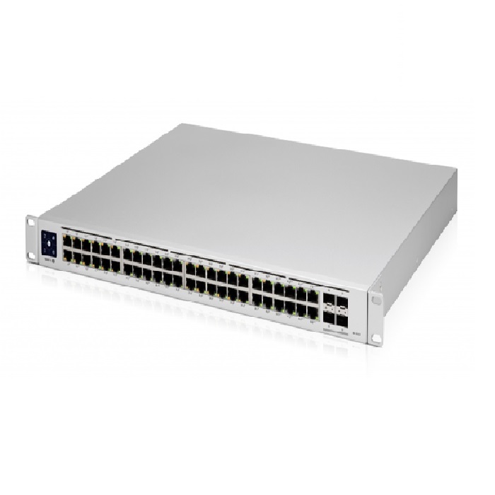 UniFi Switch USW-Pro-48-POE Gen2, Capa 3 de 48 puertos PoE 802.3at/bt + 4 puertos 1/10G SFP+, 600W.