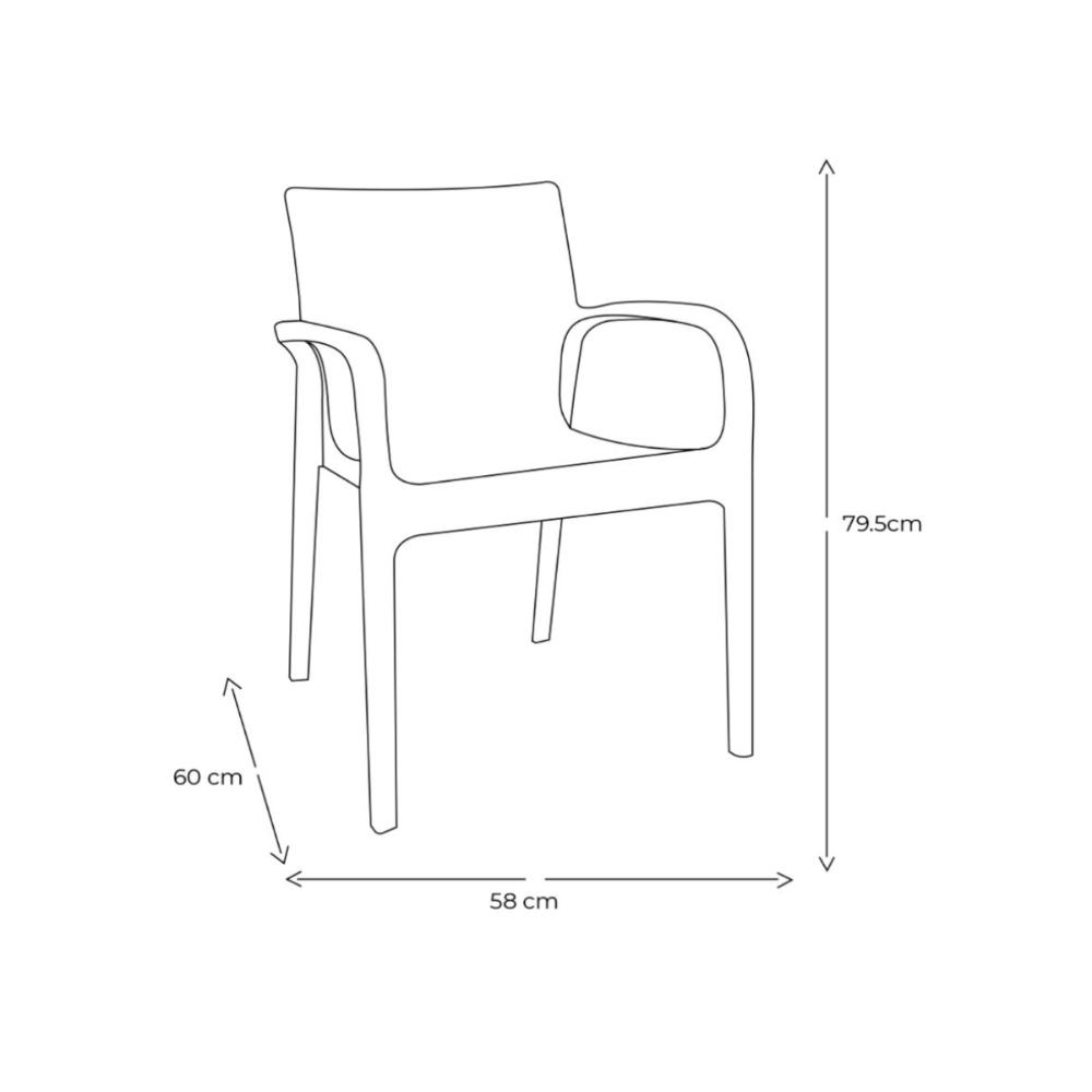 Silla Plastico Interiores Lagoon Alissa Azul 7050B7