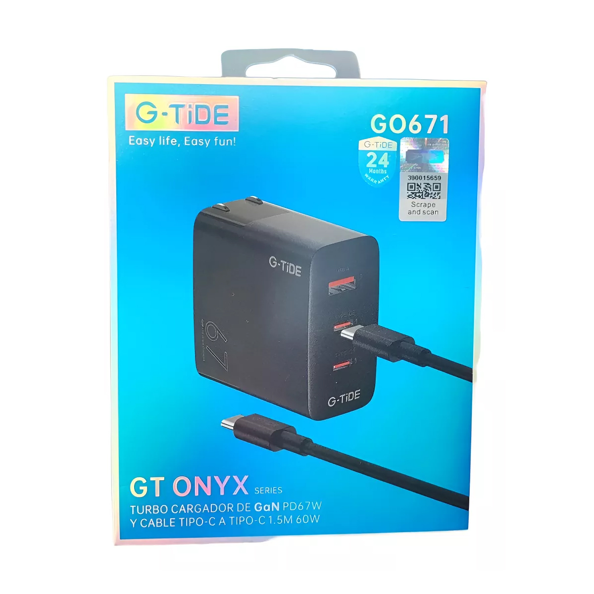 Cagrador G-tide G0671 De 67w Con Cable Tipo C A C 1.5m