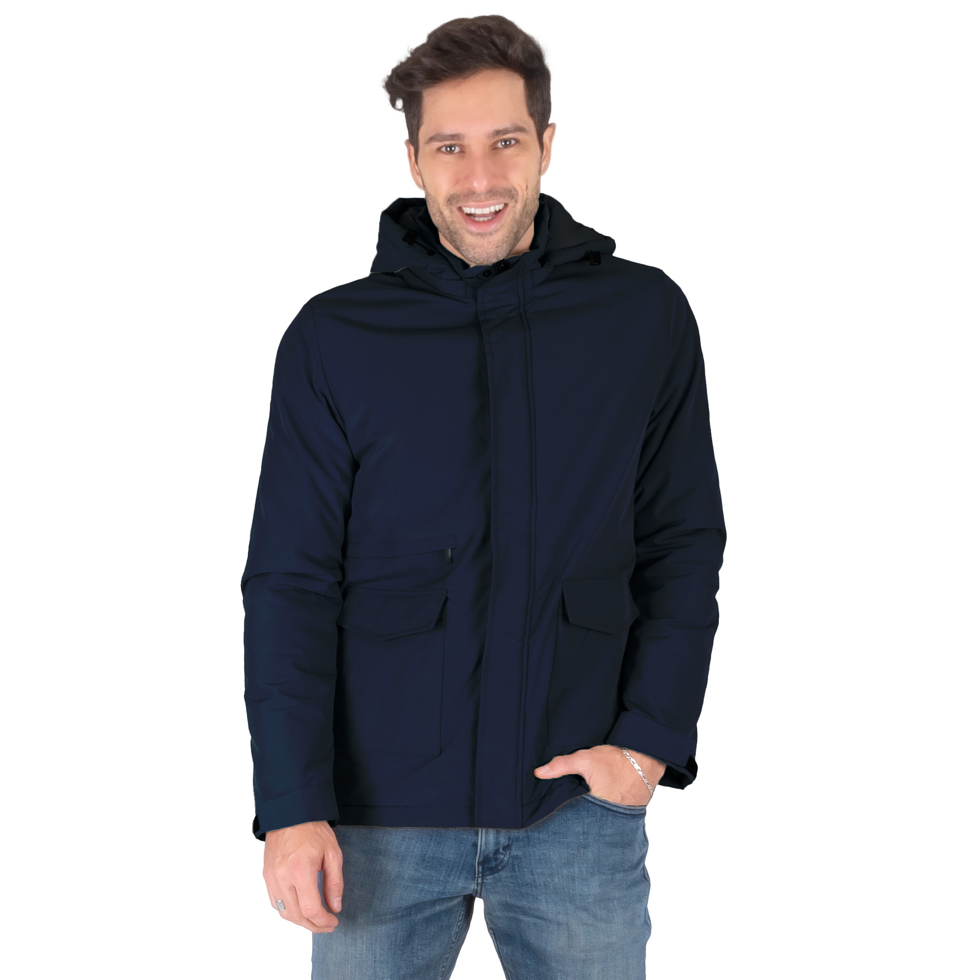 Generra | Chamarra Casual con Capucha para Hombre
