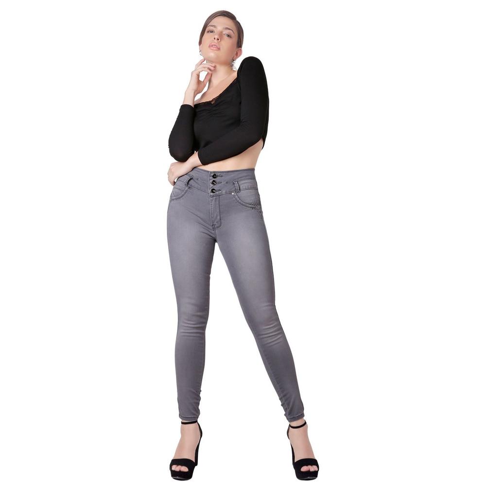 Jeans Mujer Moda Skinny Gris Fergino 52905014