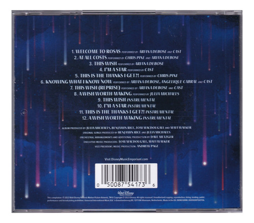 Wish Disney Original Soundtrack Importado Disco Cd