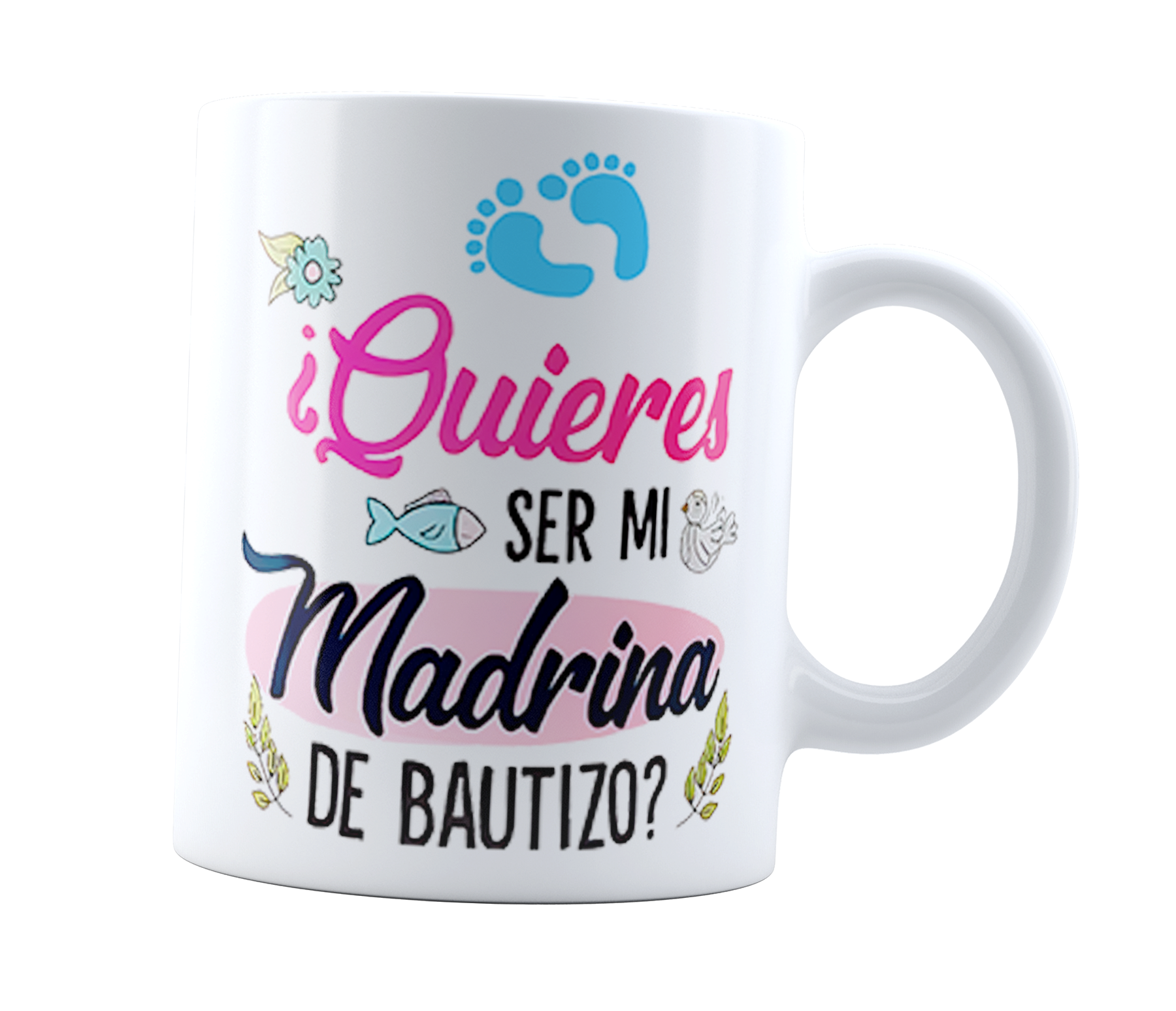 Taza ¿Quiéres ser mi madrina de bautizo? | Frase Meme divertida ...