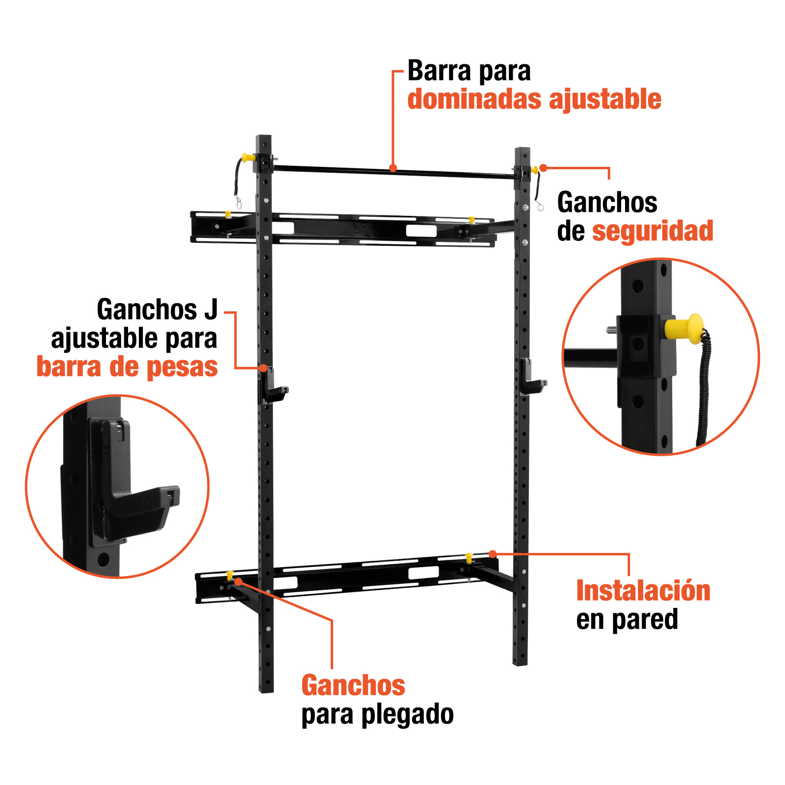 Hagen Rack Para Pared Gimnasio Multifuncional Para Pesas