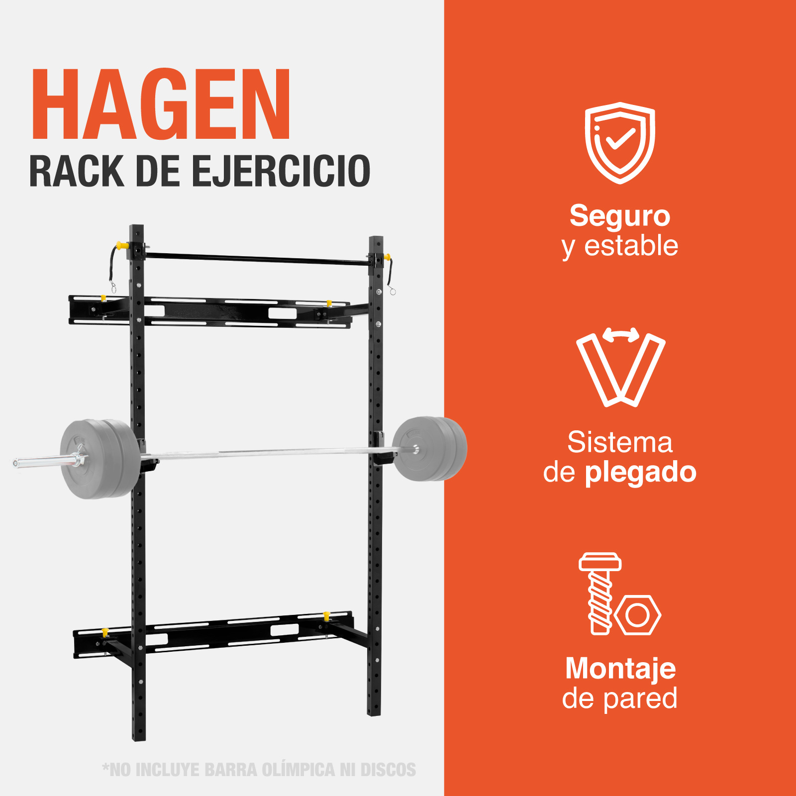 Hagen Rack Para Pared Gimnasio Multifuncional Para Pesas