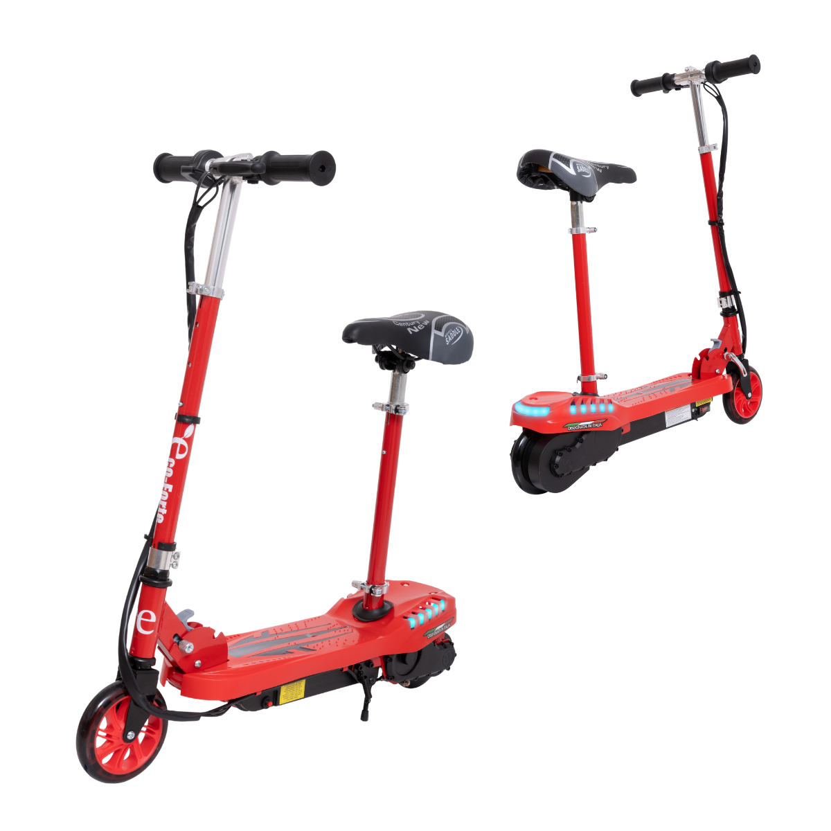 Scooter Patín Eléctrico Eco-forte Luces Cd06-s 120w 12km/h Rojo