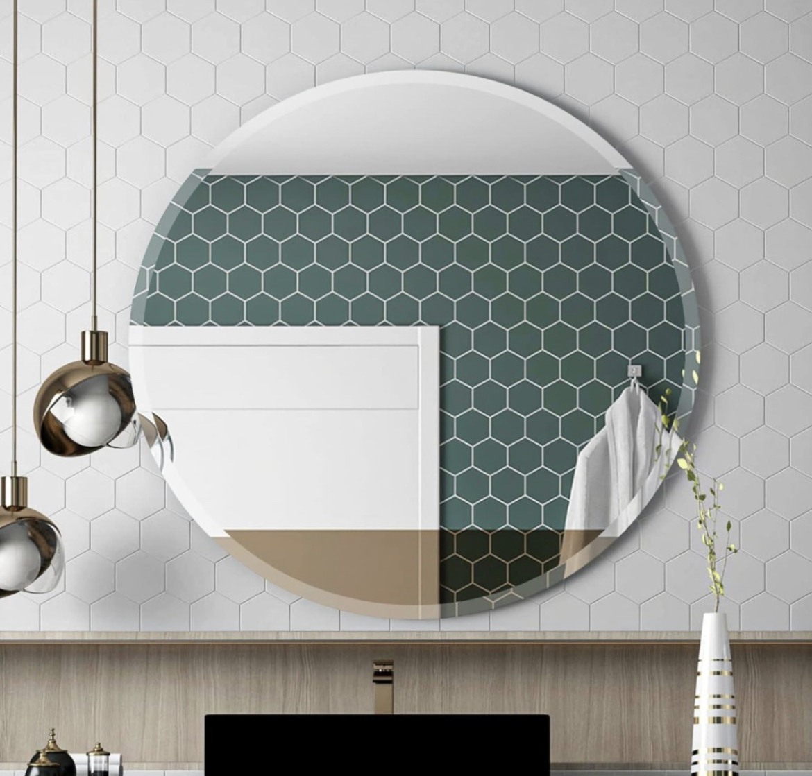 Espejo Redondo 70 Cm Con Marco Biselado