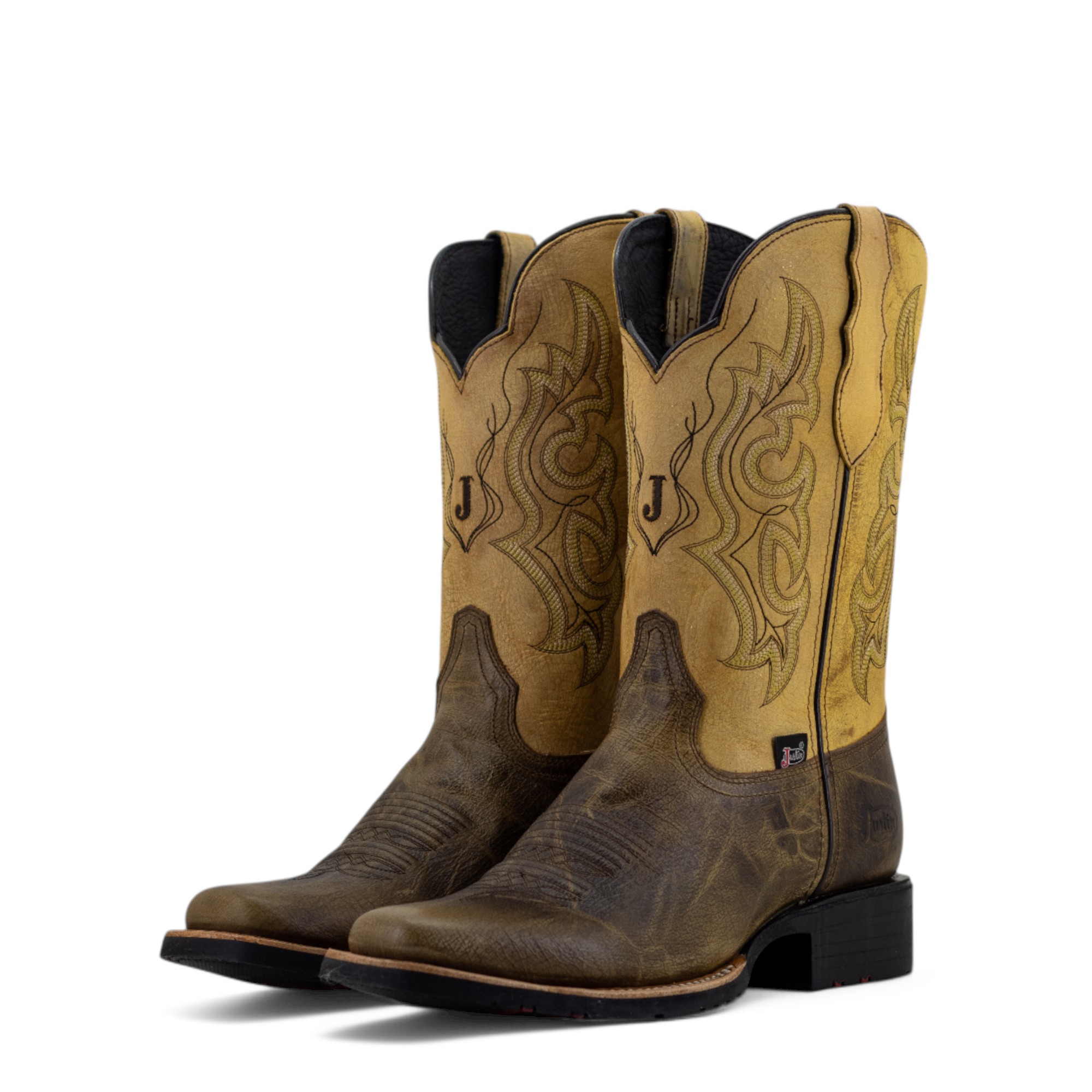 Botas Vaqueras Justin Hombre Marshal Piel Jb5573 Café 28 Mx