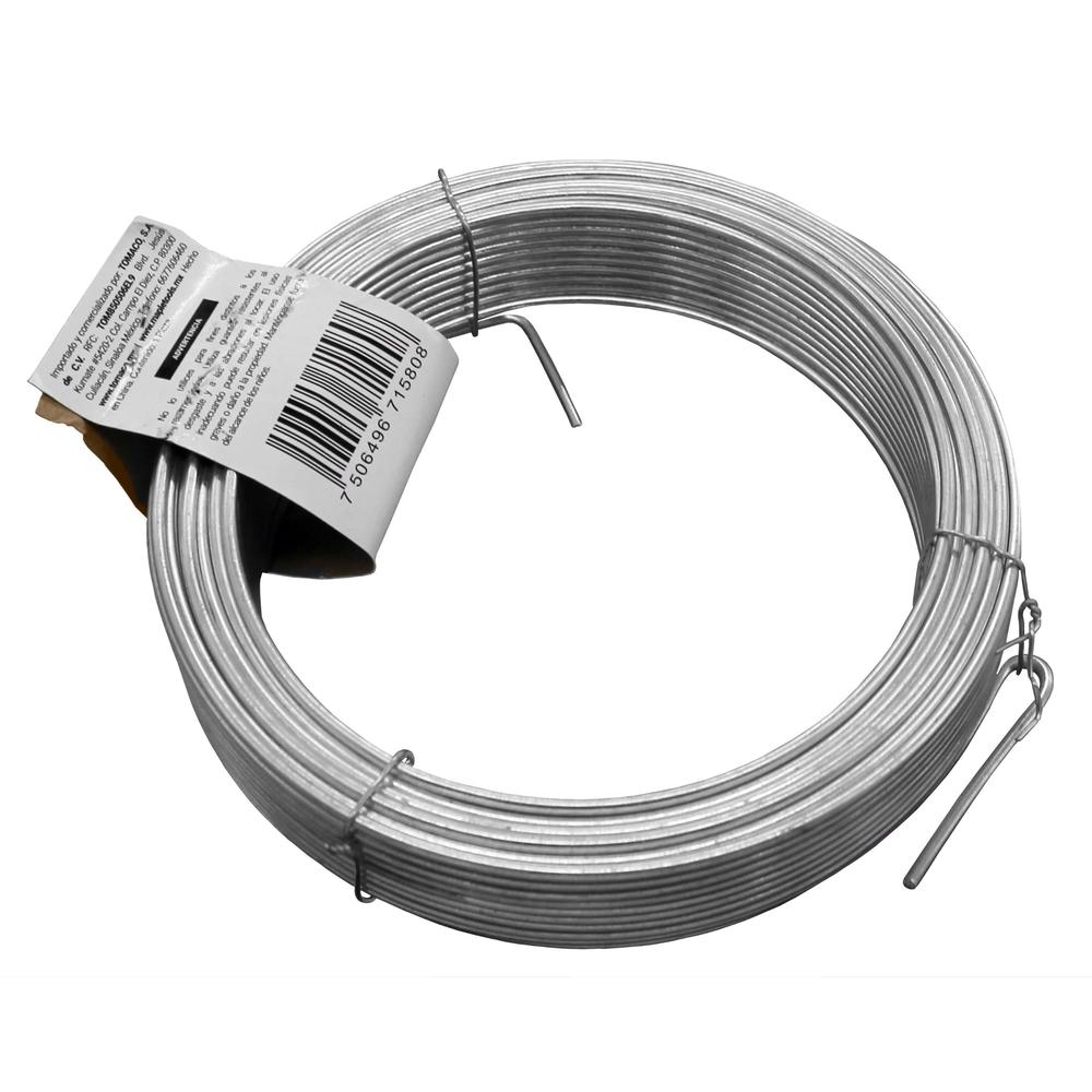 5 ROLLOS ALAMBRE GALVANIZADO CALIBRE 12.5 1KG C/U MAPLE TOOLS