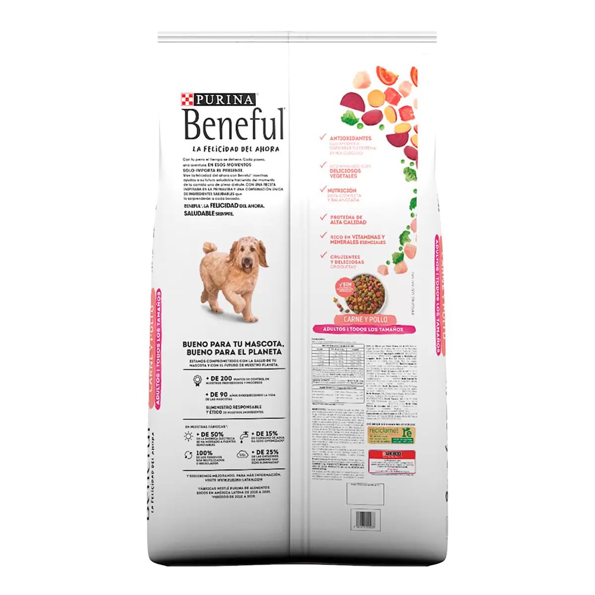 Alimento Para Perro Purina Beneful Adulto Carne Pollo 22kg