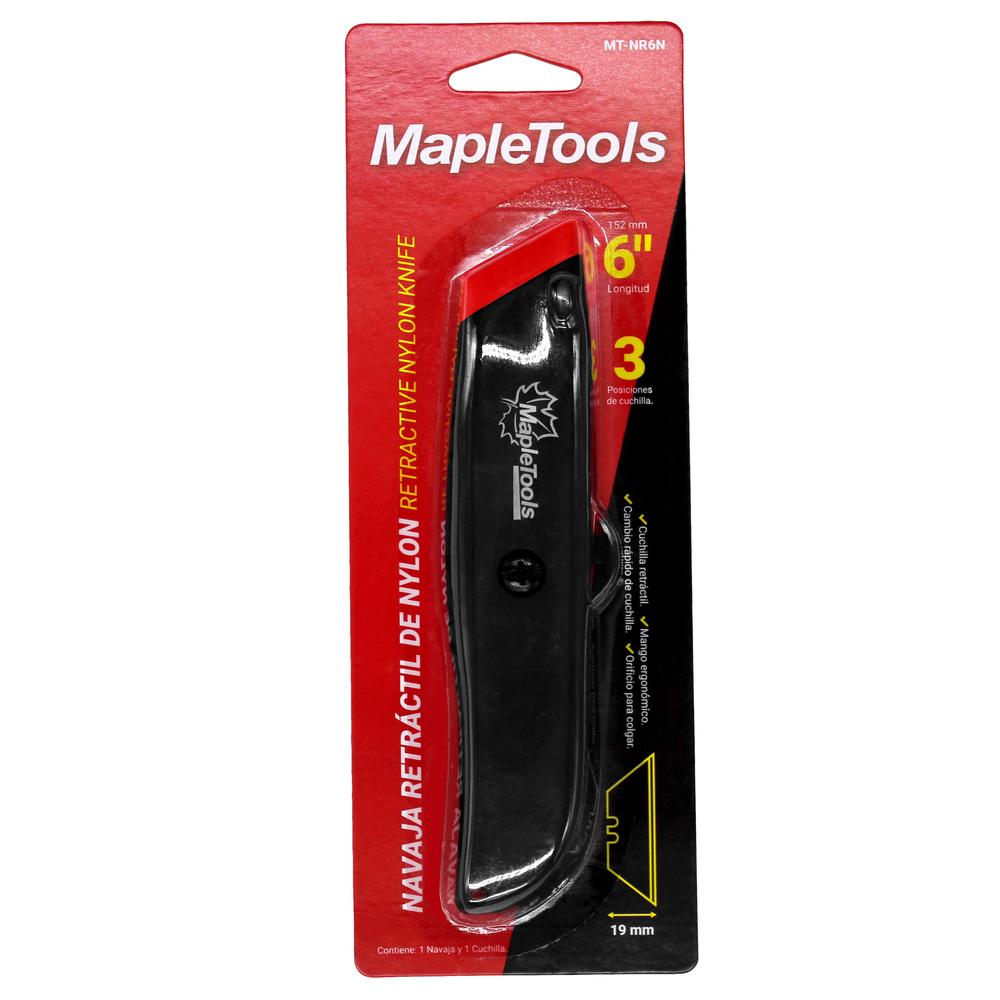 PACK 12 NAVAJA RETRACTIL 6'' DE NYLON MAPLE TOOLS