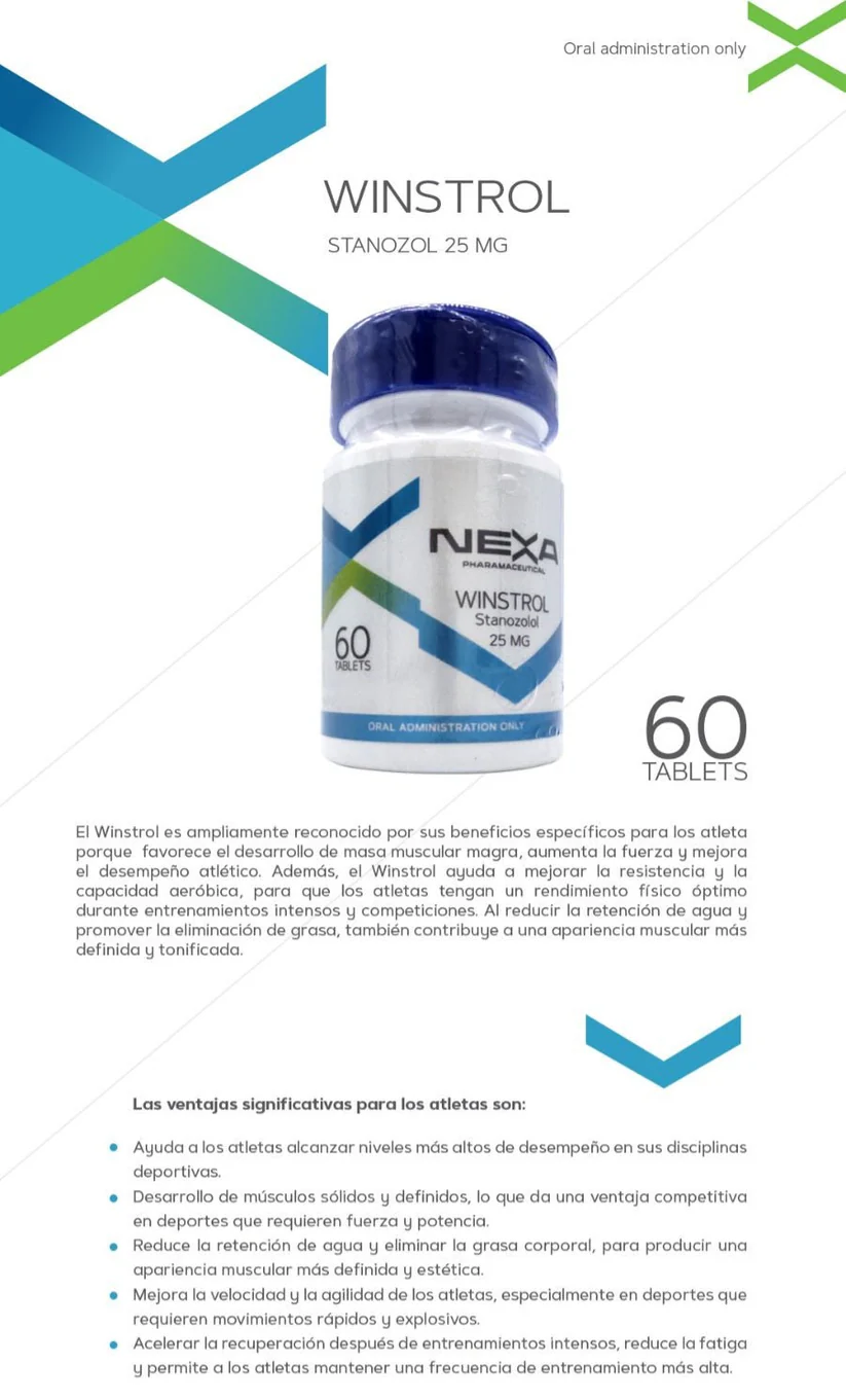 Winstrol Nexa Pharma Estanozolol 25mg x 60 Tabs Definición y Potencia