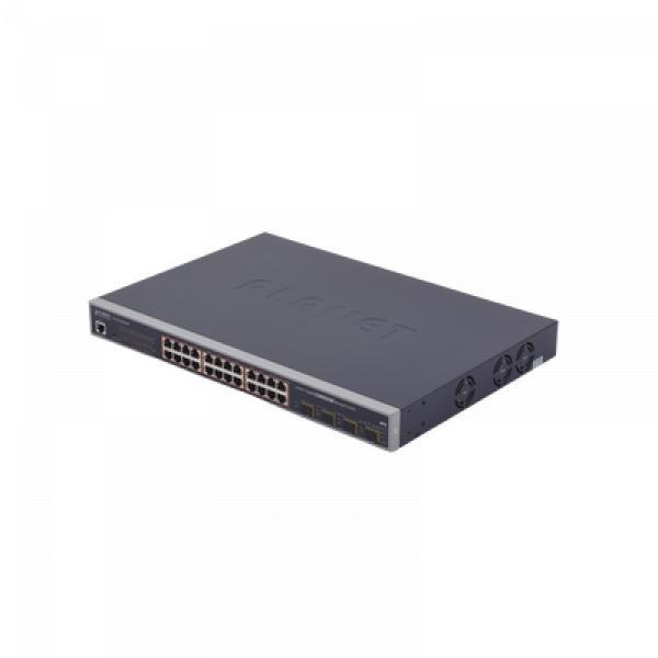 Planet Switch Administrable L2+ de 24 puertos 10/100/1000T PoE+ con 4 ...