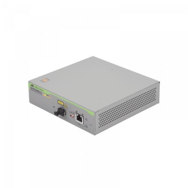 Allied Telesis Convertidor de medios Gigabit Ethernet PoE+ a fibra óptica, conector LC ...