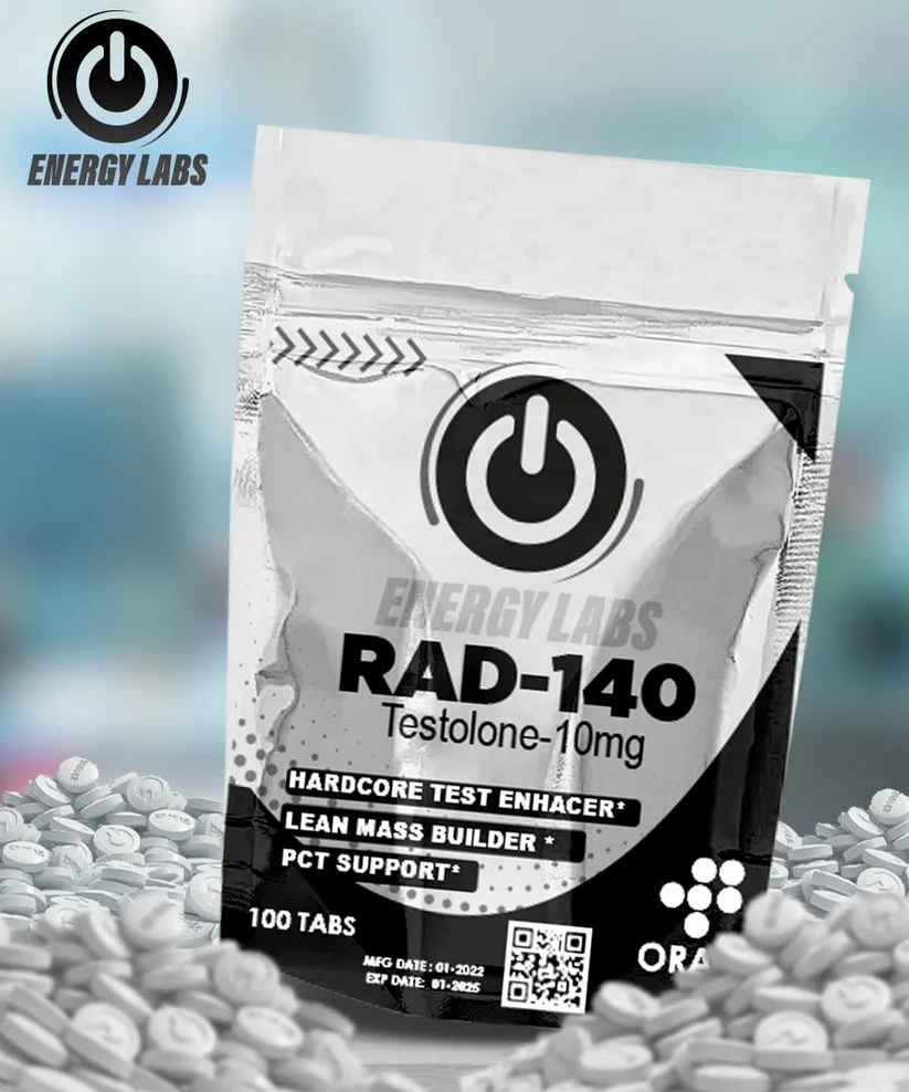 RAD-140 Energy Labs Testolone 10mg x 100 Tabs Fuerza y Masa Muscular Magra