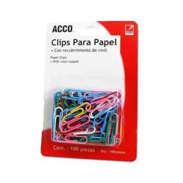 Acco CLIP ACCO COLORES BLISTER C/100 CLIPS