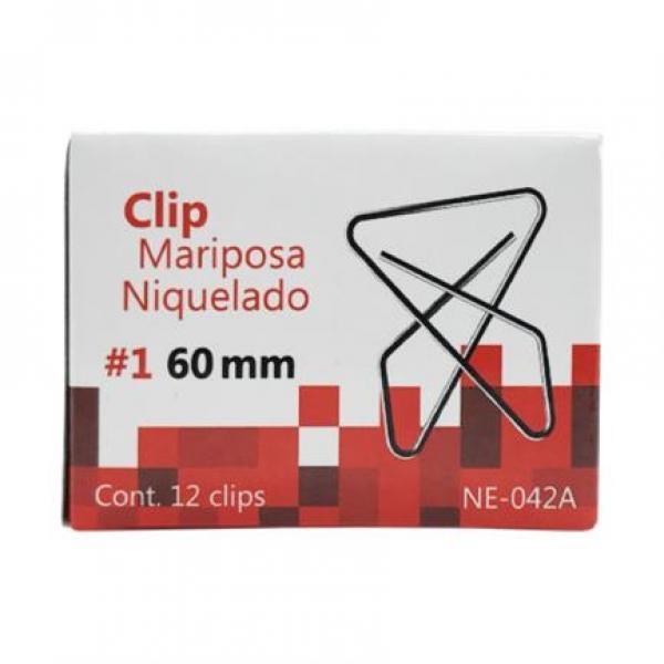 Nextep Clip Mariposa Nextep Niquelado #1 60mm 12 Clips