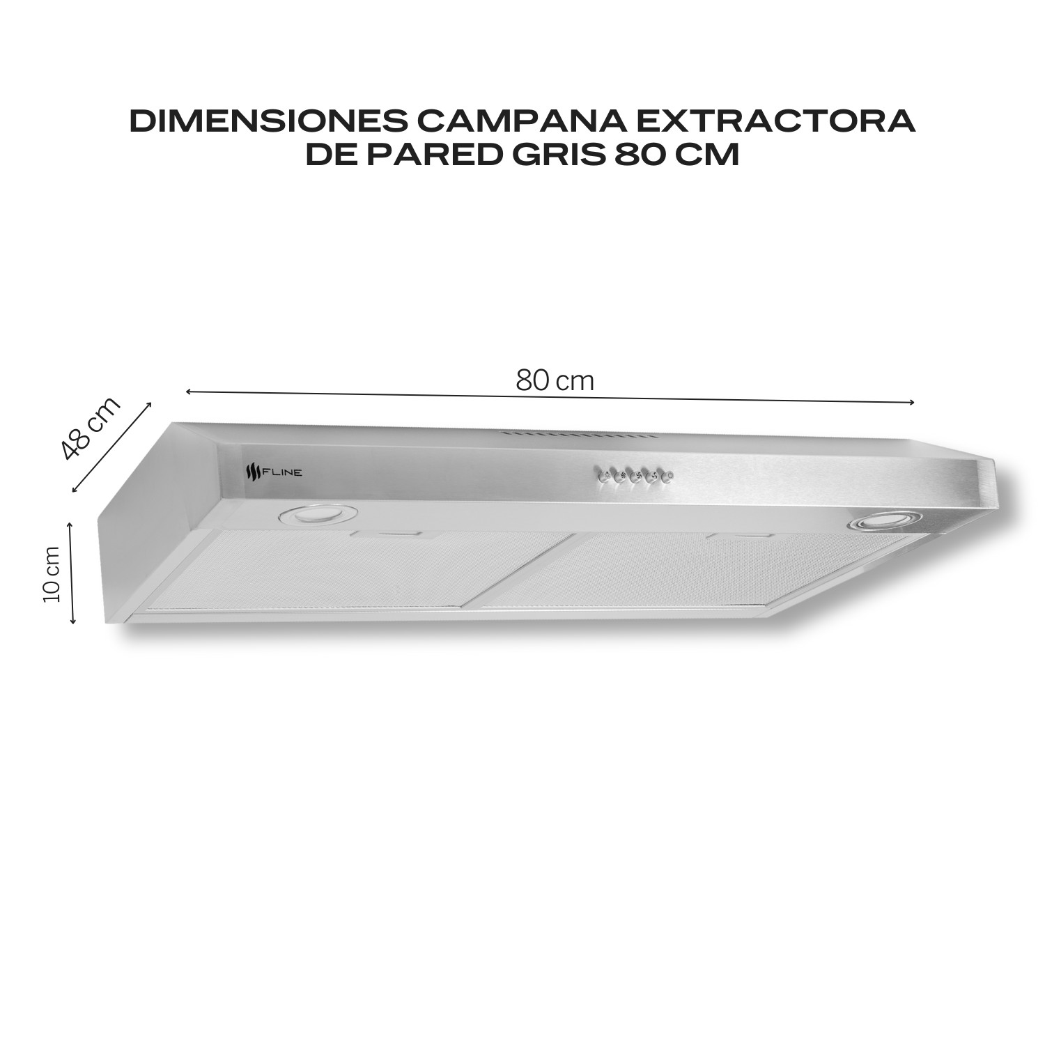 Combo parrilla de gas y campana extractora 80 cm | 4 quemadores | acero ...