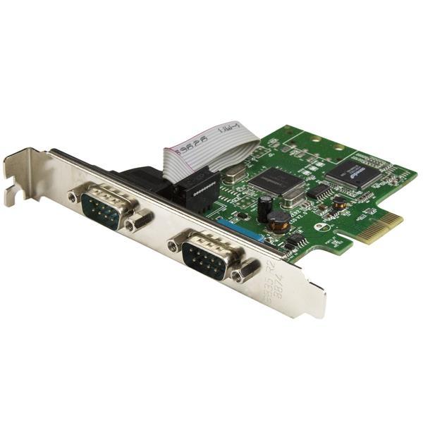 StarTech.com TARJETA SERIAL PCI EXPRESS 2 P PUERTOS DB9 RS232 UART 16C1050