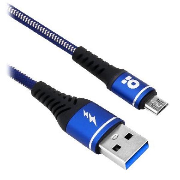 CABLE USB V2.0 TIPO MICRO B BRobotix AZUL 1 m.