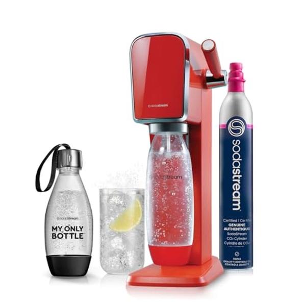 SodaStream Art Sparkling Water Maker (Red) with CO2 and Two Carbonating ...