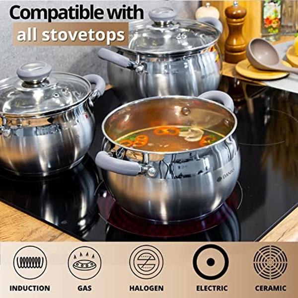 Misen 5-Ply Stainless Steel Cookware Set - Versatile, Dishwasher Safe ...