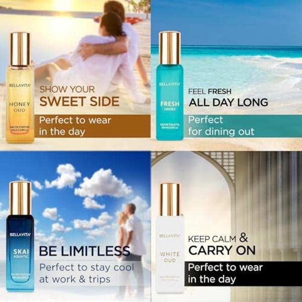 BellaVita Luxury Unisex Cologne Gift Set (4x20ml) | Fragrances Includes ...